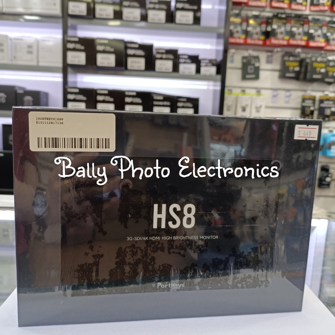 PORTKEYS HS8 8" 3G-SDI 4K HDMI/3G-SDI High-Bright Monitor with 3D LUT Support, Photography ...
