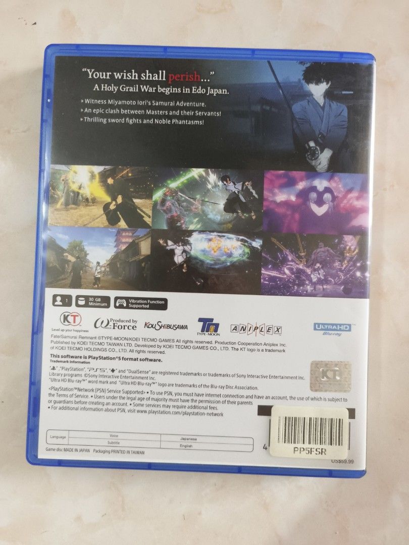 PS5 Fate /Samurai Remnant, Video Gaming, Video Games, PlayStation on ...