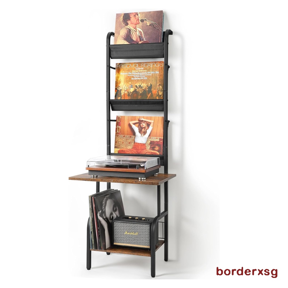 Record Player Stand with Vinyl Storage, Record Player Table with Vinyl ...