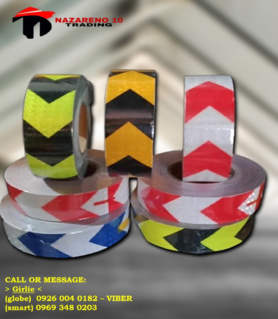 REFLECTOR ARROW STICKER SAFETY SIGN, Everything Else, Others on Carousell