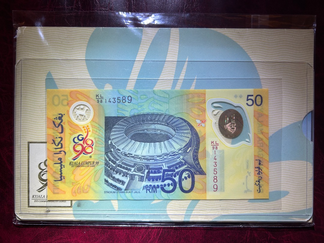rm50 kl sukom 1998 xvi 1998 unc 16th commonwealth games '98 kuala lumpur 16, Hobbies & Toys ...