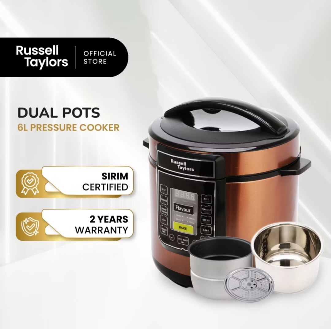 Russell Taylor Dual Pot Pressure Cooker Rice, TV & Home Appliances ...