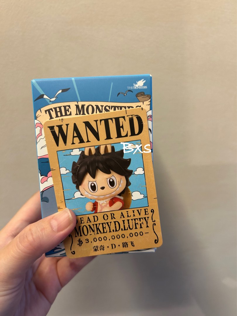 Sealed foil Authentic popmart one piece the monster Labubu monkey D ...