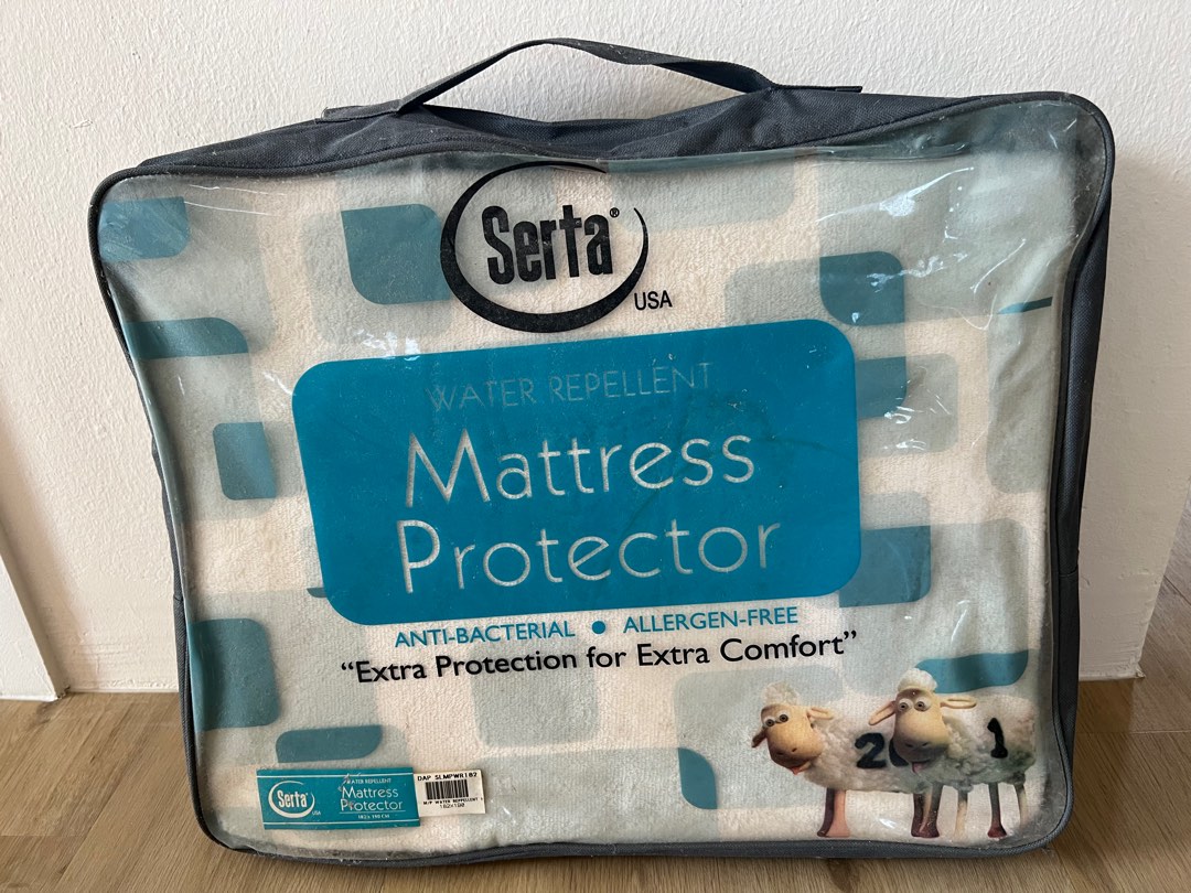 [Serta] water repellent mattress protector, Furniture & Home Living ...