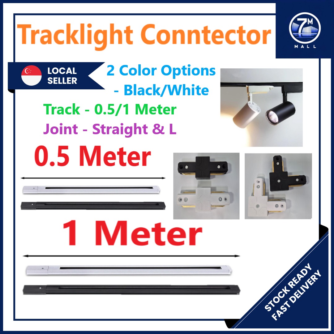 [SG] Linear Tracklight Rail & Joint | COB LED Spotlight L Type Track ...