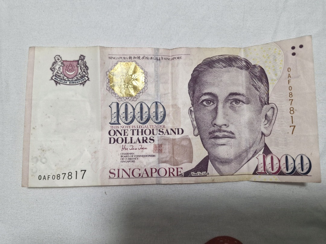SGD 1K One thousand dollar note, Hobbies & Toys, Memorabilia ...
