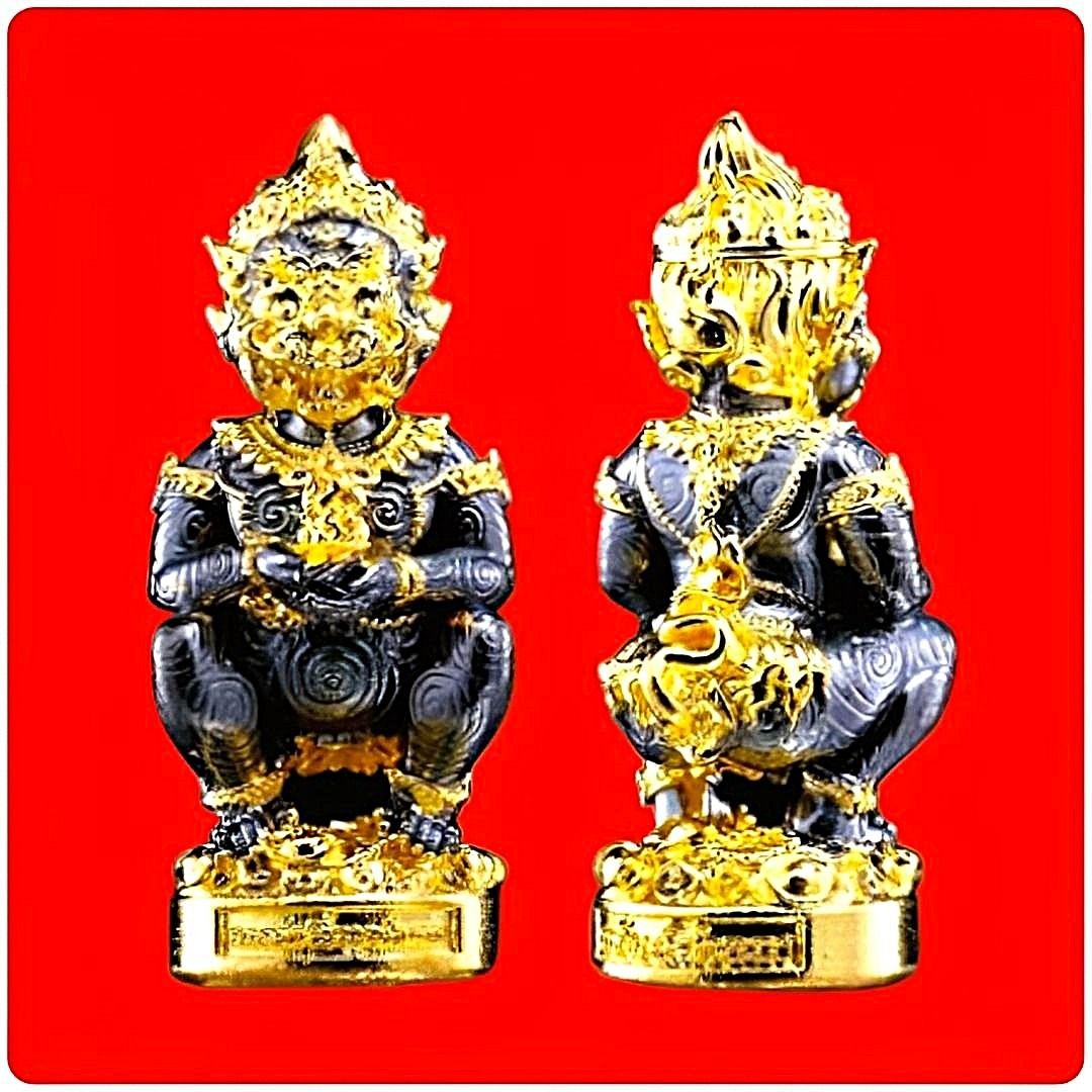 Sihuhata Roop Lor/Si Hu Ha Ta/4 Ear 5 Eye/Black & Gold Plated/Phim Yai ...
