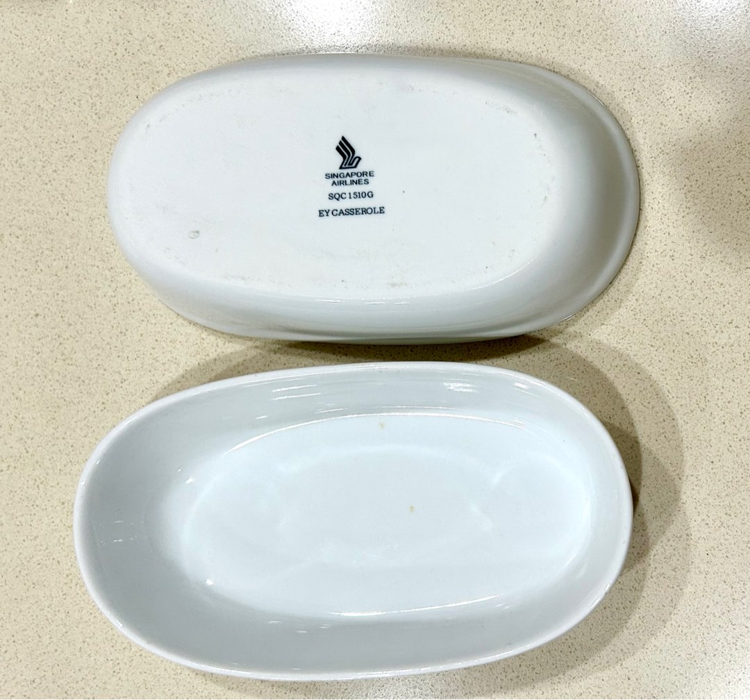 SQ Porcelain Casserole Meal Dish Singapore airline, Furniture & Home ...