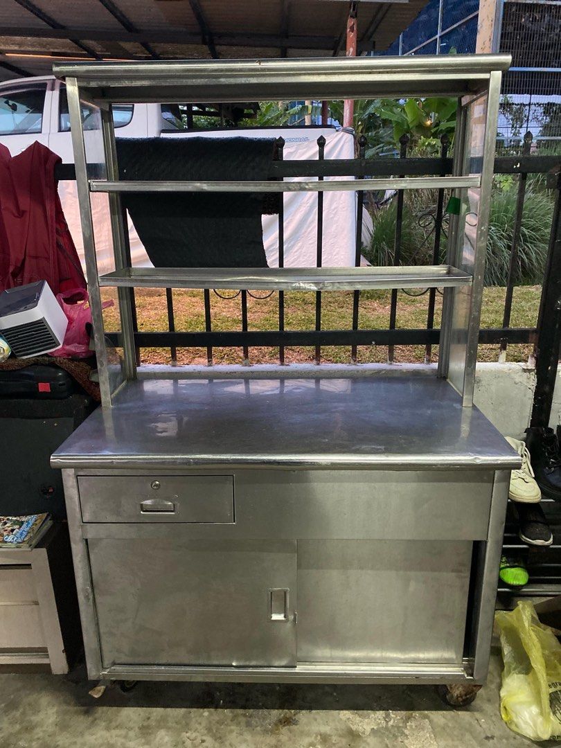 Stainless Steel Mee Stall, Furniture & Home Living, Furniture, Shelves ...