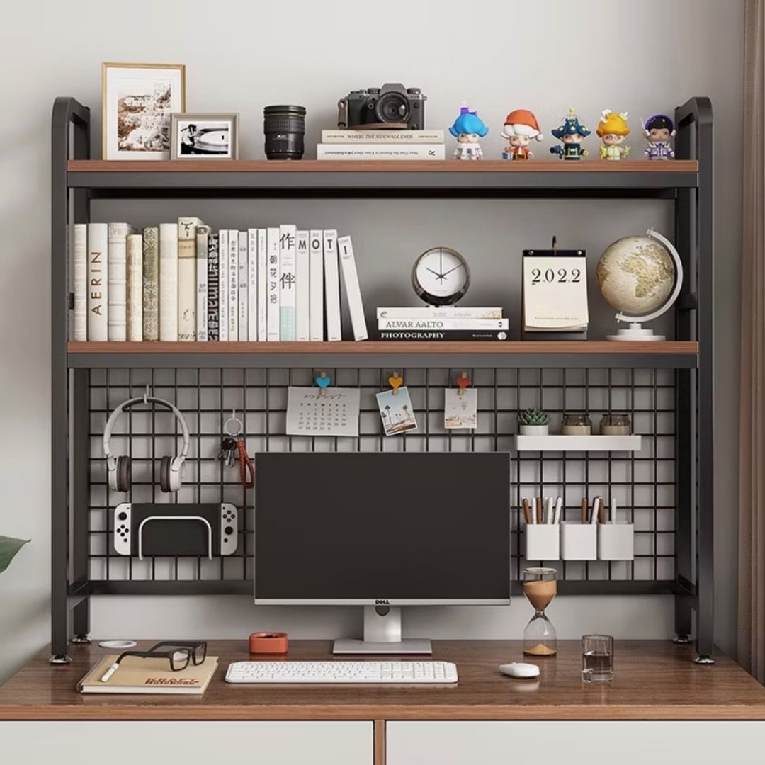 Tabletop Desk Bookshelf | Space Saving Multi Layer Storage Rack With ...