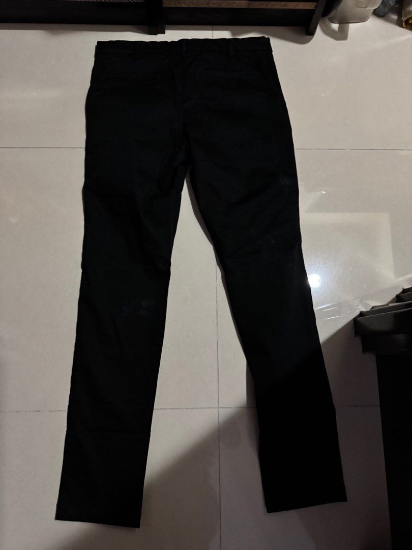 Uniqlo black pants trousers 88cm (34 inch), Men's Fashion, Bottoms, Trousers on Carousell