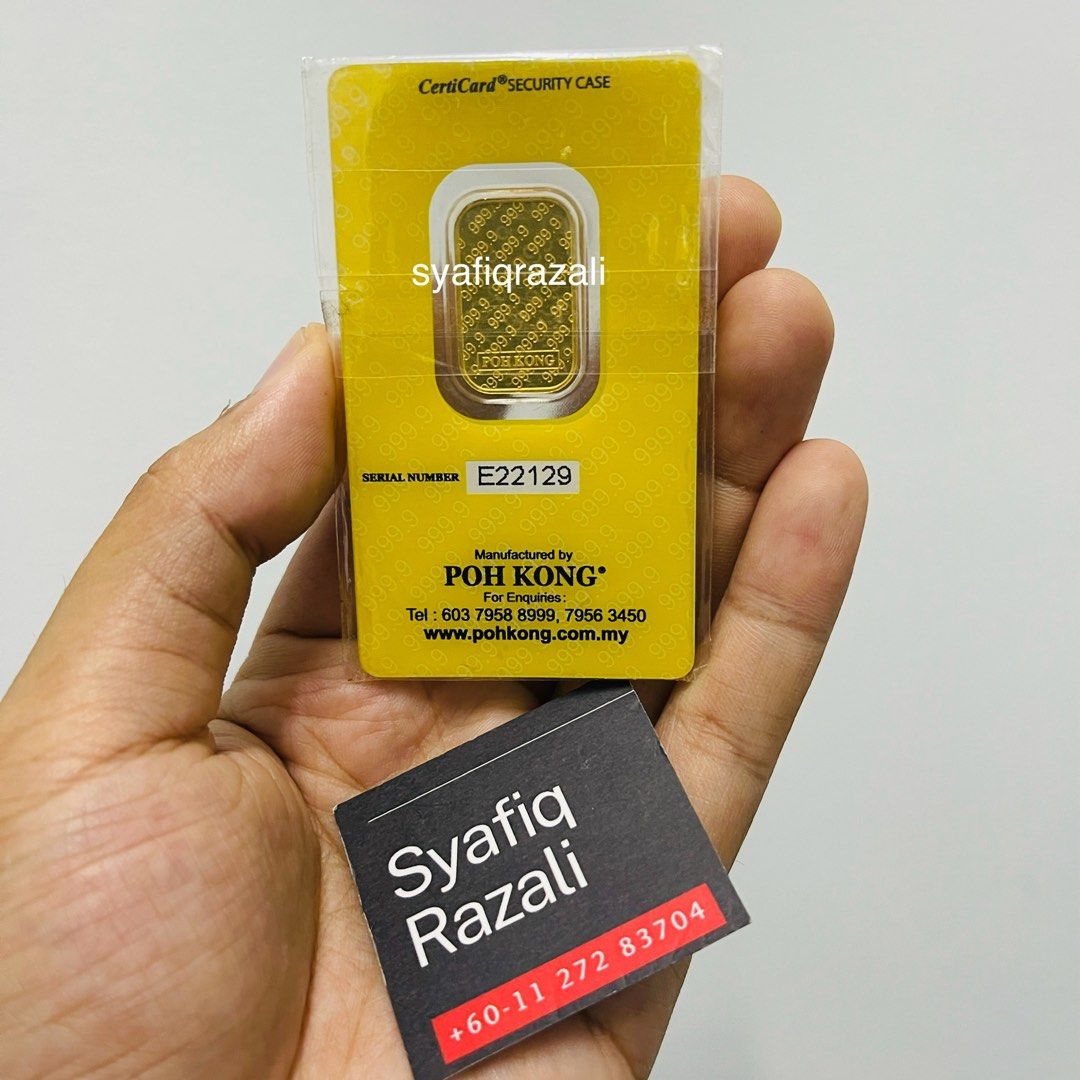 Value Buy: Poh Kong Bunga Raya 5g Gold Bar 999.9, Hobbies & Toys ...