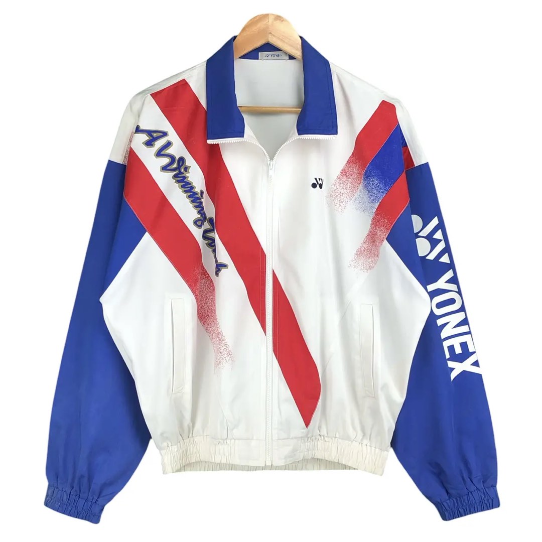 Vintage 90s Yonex Winning Touch Badminton Big Logo White Windbreaker ...