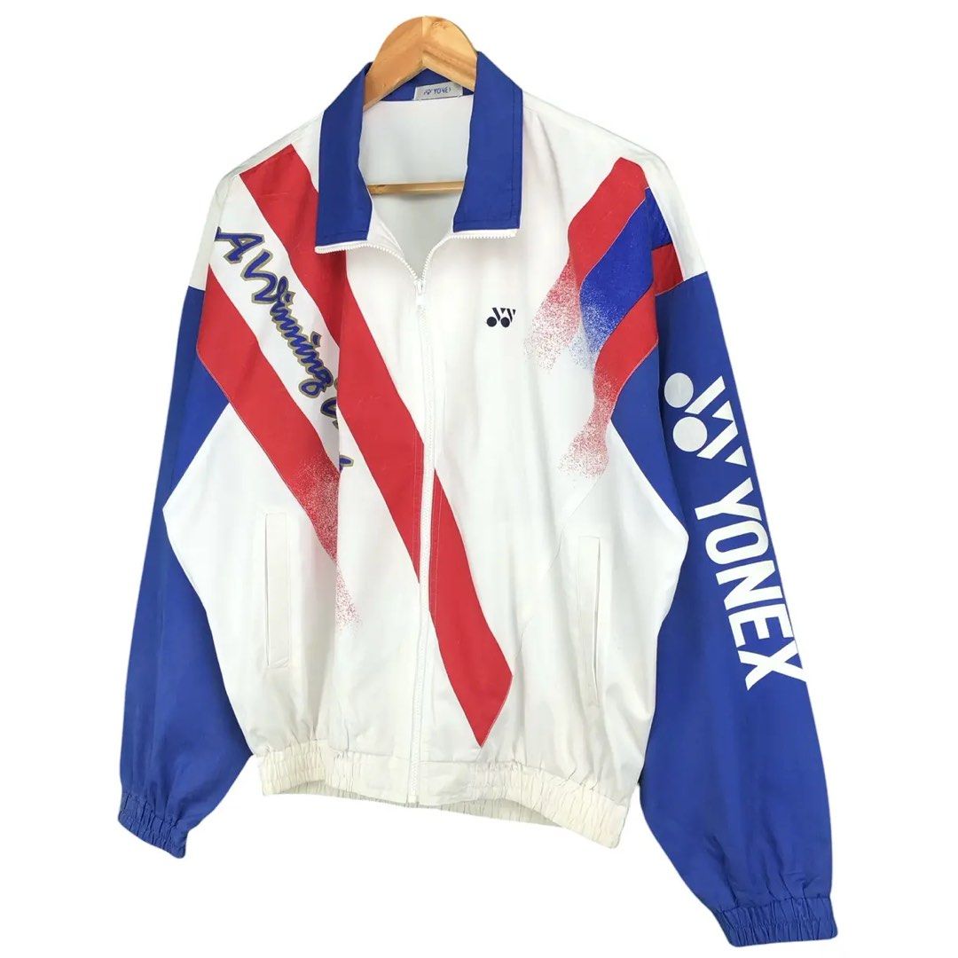 Vintage 90s Yonex Winning Touch Badminton Big Logo White Windbreaker ...