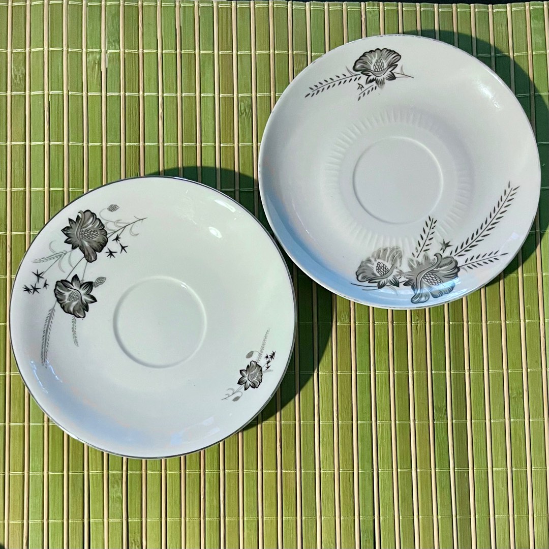 (Each) Vintage Bunga Padi saucer 2 different design), Furniture & Home ...