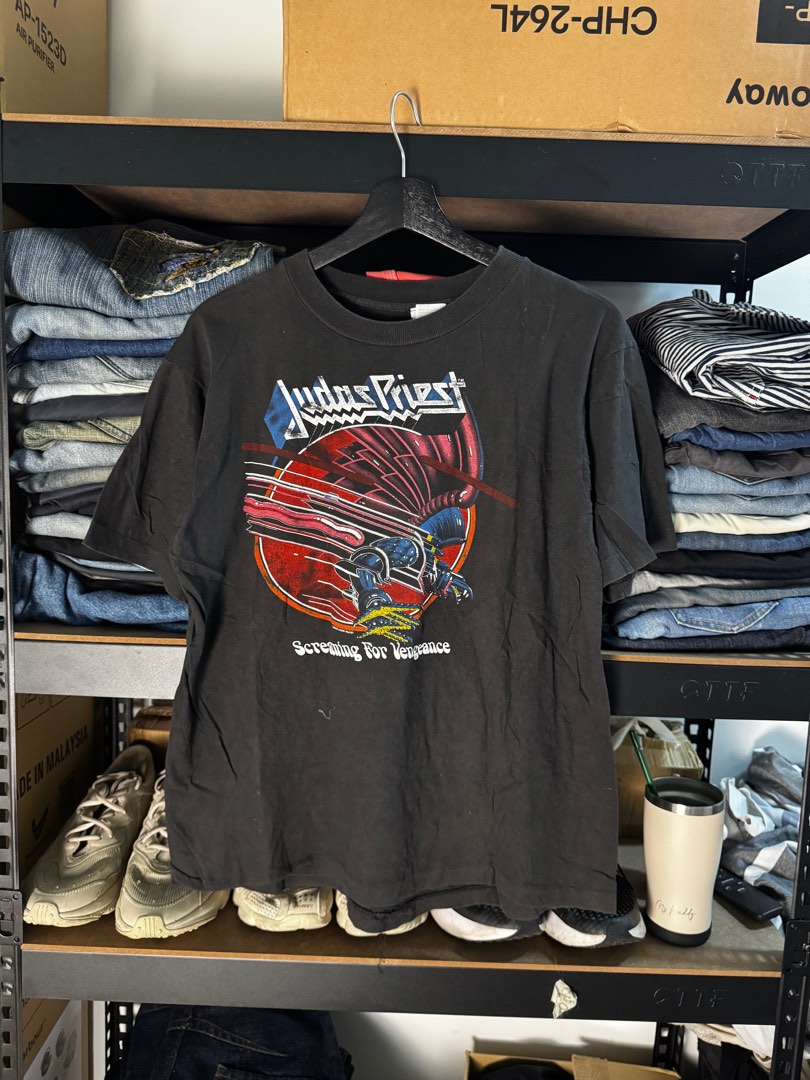 VINTAGE JUDAS PRIEST 80s/90s SCREAMING FOR VENGEANCE, Men's Fashion ...
