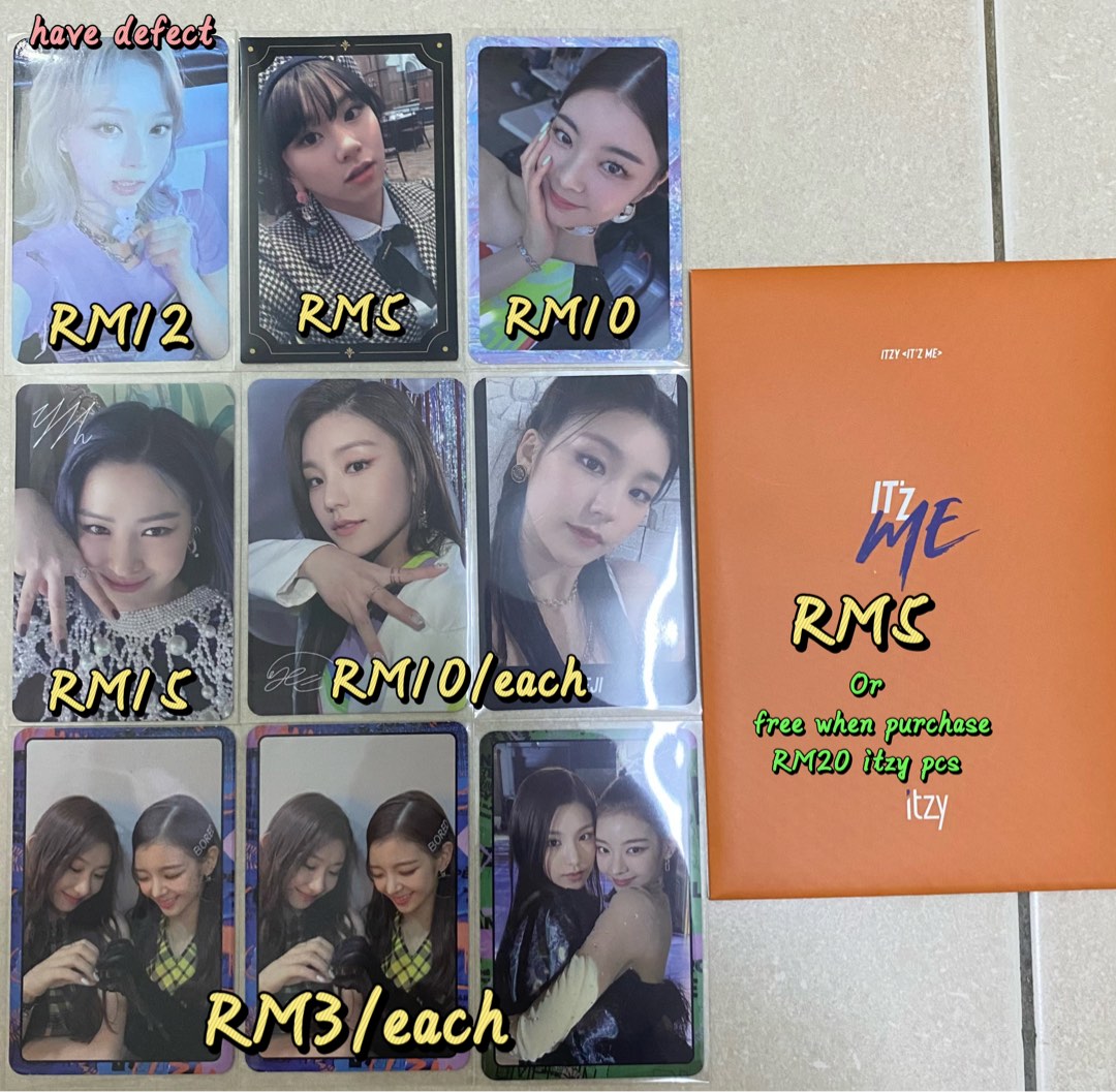 Wts AESPA TWICE ITZY Winter Chaeyoung Lia Ryujin Yeji Chaeryoung Yuna official photocard pc ...