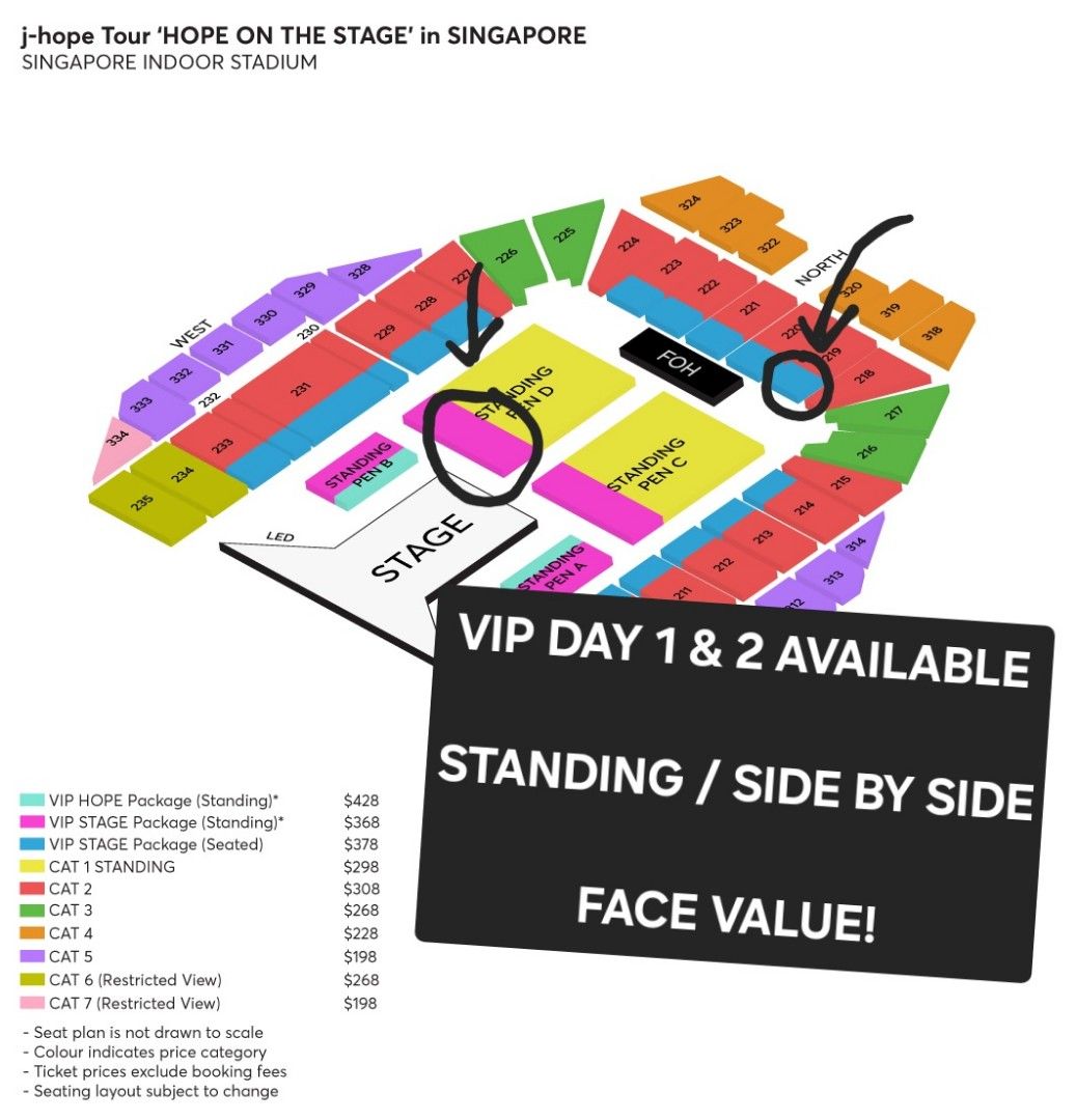 [WTS FACE VALUE!] *VIP* JHOPE ticket Hope on the stage concert SG ...