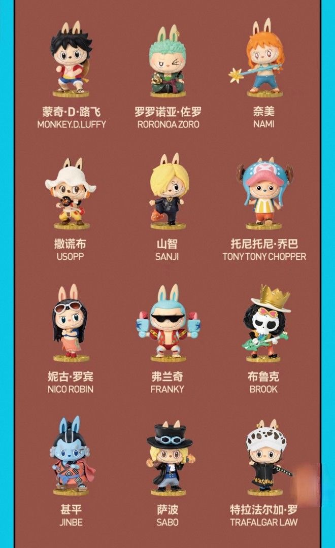 Wts wtt Sanji Franky Jinbe usopp Brook Nami chopper luffy the monsters ...