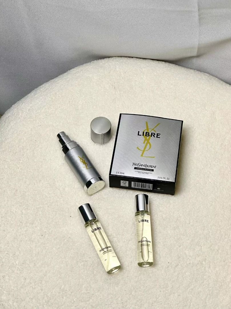 Ysl Libre L'Absolu Platine edp for women with Travel Tube Case 20ml x 3 ...