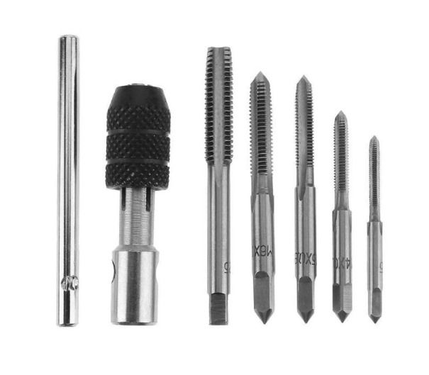 6pcs T-type Machine Hand Screw Tap Wrench M3/M4/M5/M6/M8 Tap Die Set ...
