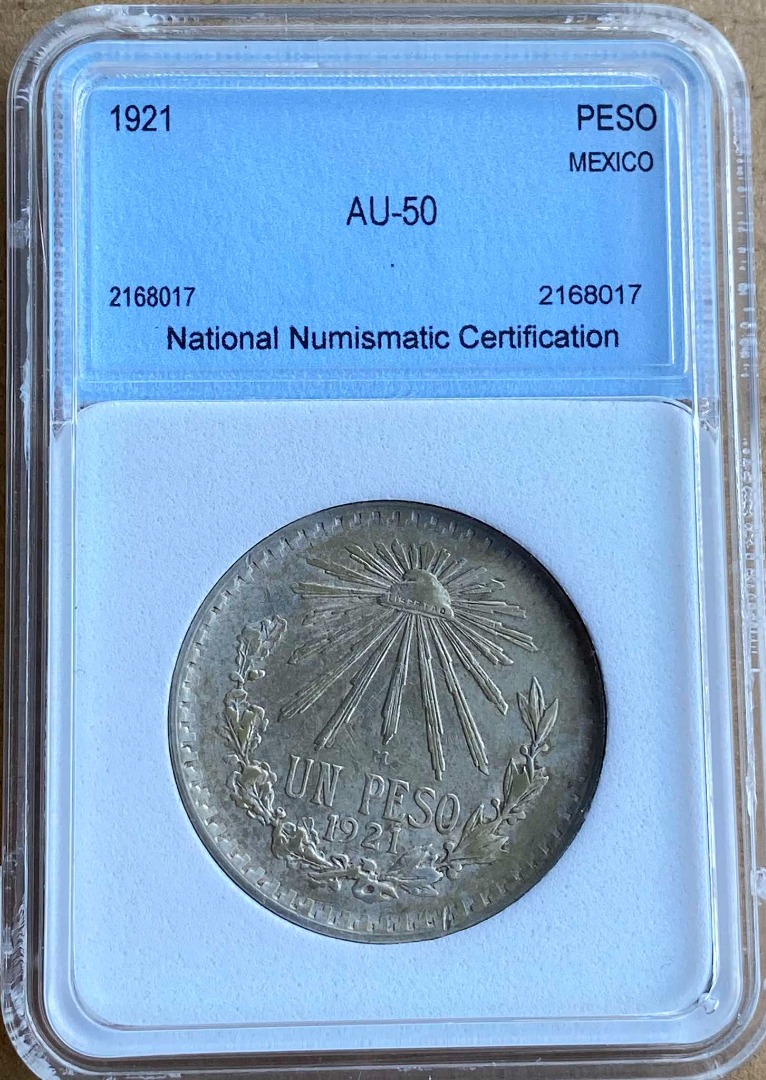 墨西哥 Mexico 1 Peso (1920-1945 Silver (.900) Version) Condition : NNC ...
