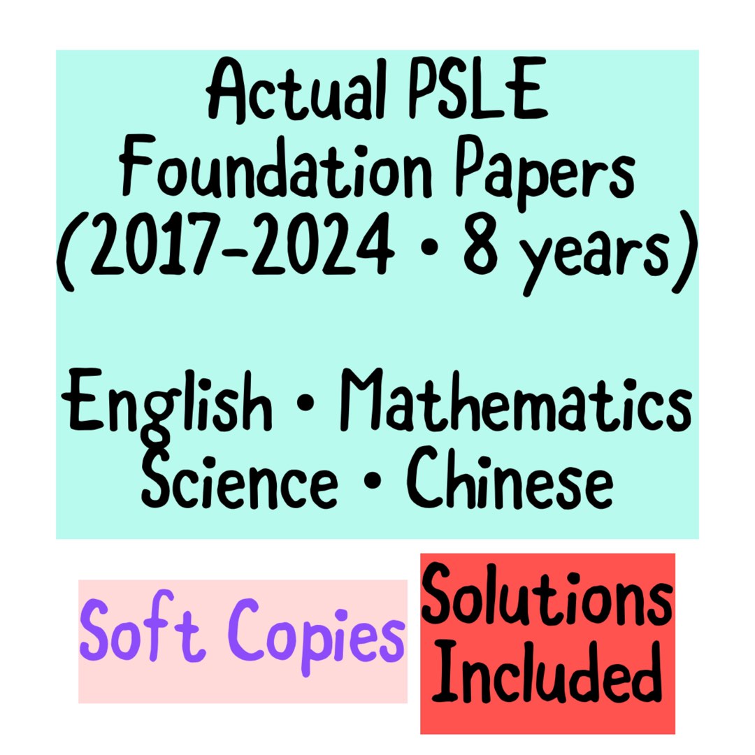 Actual PSLE Foundation Papers, Hobbies & Toys, Books & Magazines ...