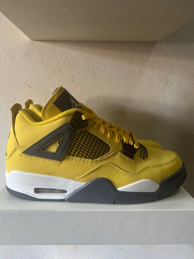 Air Jordan 4 Lightning, Men's Fashion, Footwear, Sneakers on Carousell