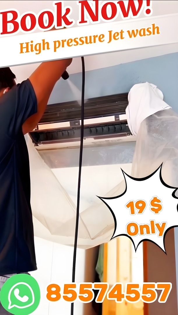 Aircon Servicing, high pressure jet wash, foam jet wash , aircon water ...