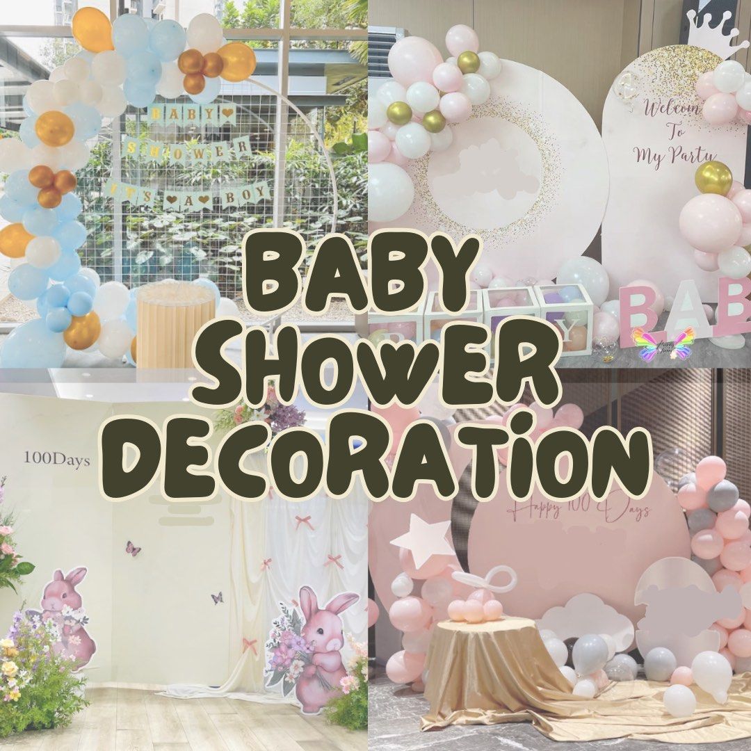 Baby Shower Party Decoration 100 Days Birthday Party Setup Balloon ...
