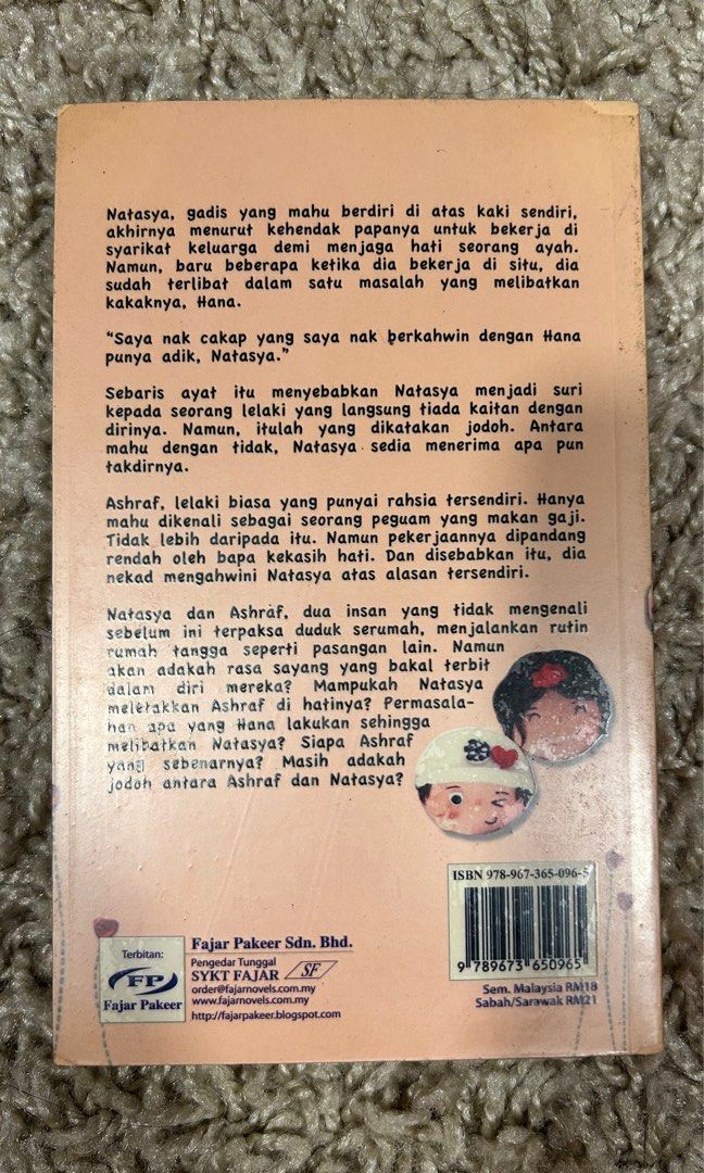 Buku Melayu - Jodoh Kau & Aku, Hobbies & Toys, Books & Magazines, Storybooks on Carousell