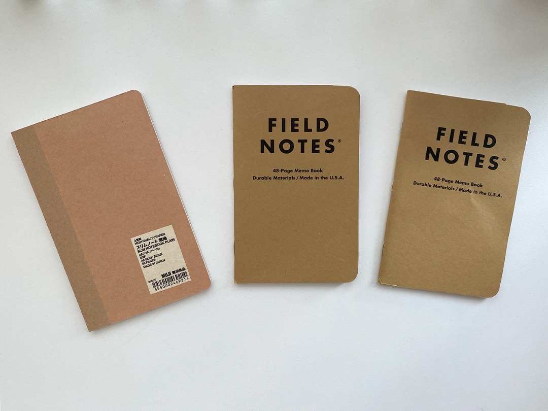 [Bundle] Muji A6 notebook (blank) and Field Notes (grid), Hobbies ...