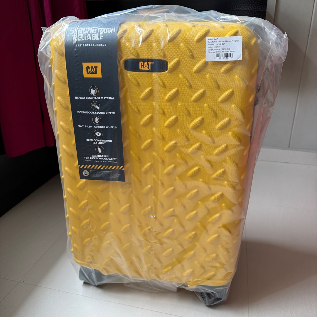Caterpillar CAT industrial plate luggage bag hard case travel holiday ...