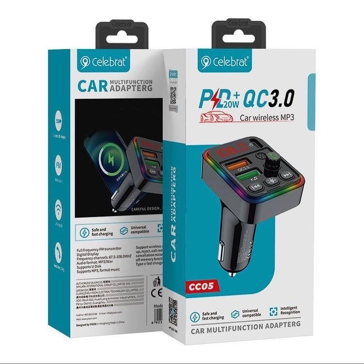 Celebrat CC05 PD20W+QC3.0 Car Multifunction Charger, Car Accessories ...