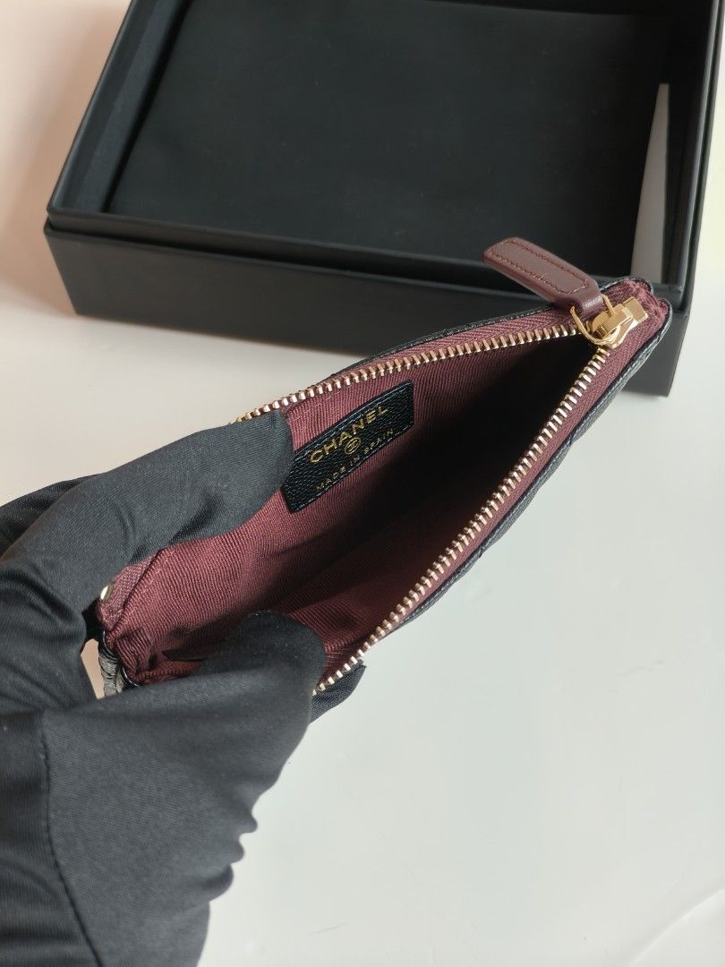 Chanel Mini O Case Black Caviar Gold Hardware Microchip Full Set ...