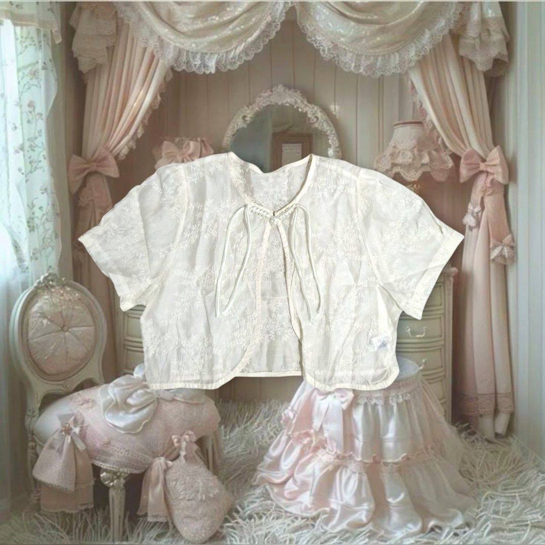 cheongsam bolero top coquette, cottagore core, fairycore, dollette ...