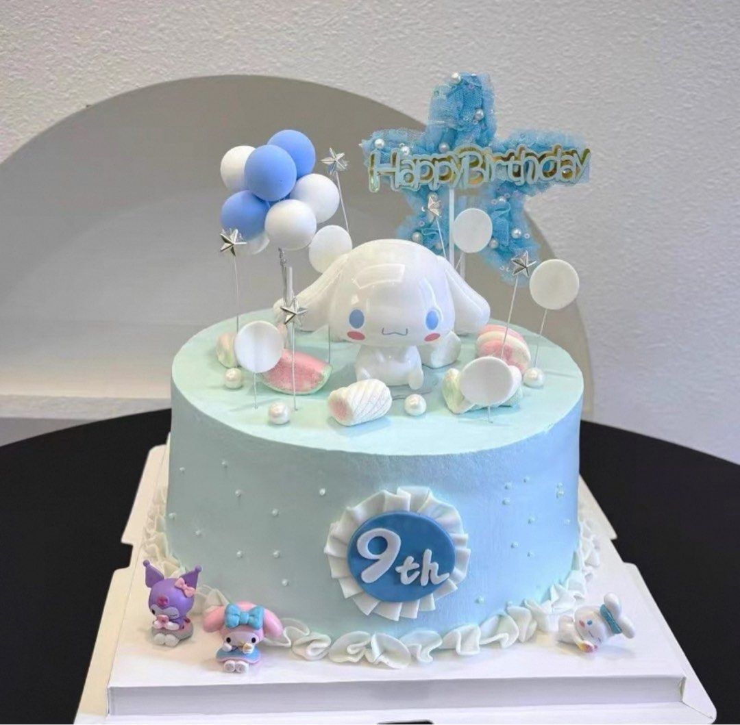Cinnamoroll cinamon roll birthday cake topper decoration toys figurine ...