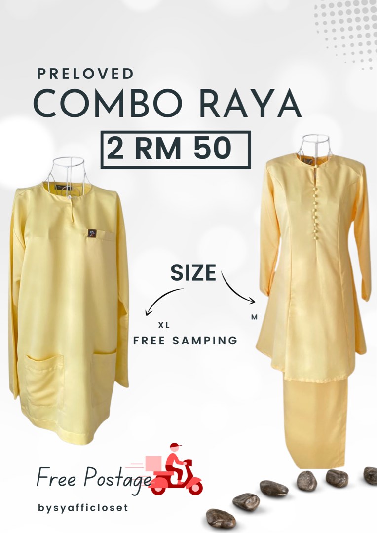 COMBO RAYA, Women's Fashion, Muslimah Fashion, Baju Kurung & sets on ...