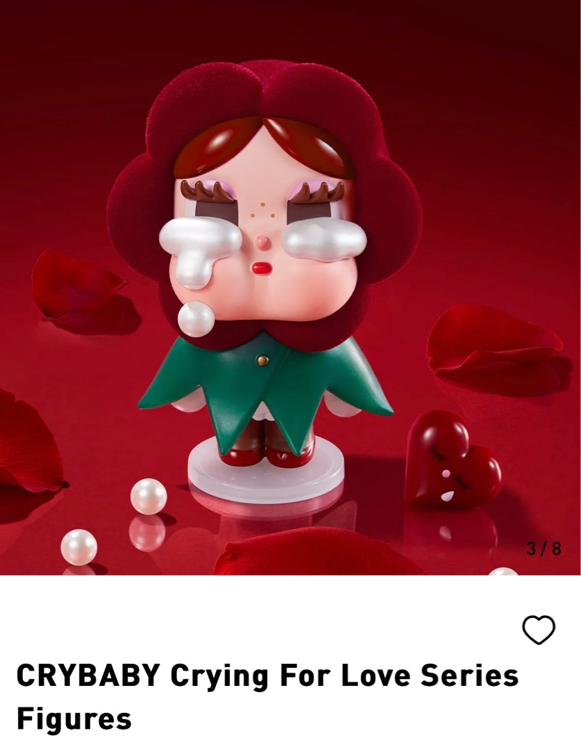 Crying for love popmart classic rose, Hobbies & Toys, Toys & Games on ...