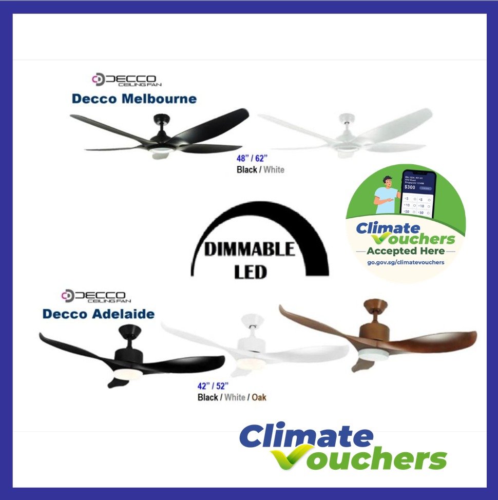 Decco New Model DC motor ceiling fan Melbourne & Adelaide DIMMABLE LED ...