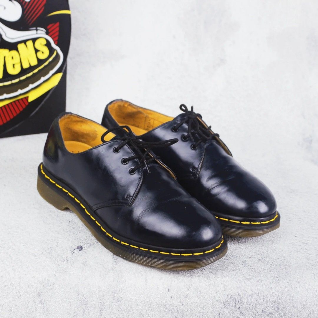 DR MARTENS 1461 NAVY SMOOTH 7UK 41 DOCMART LOW PANTOFEL BOOTS N' 1460 ...