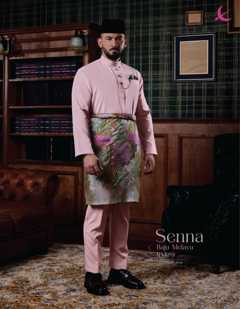 ELRAH EXCLUSIVE - SENNA (2025), Men's Fashion, Muslim Wear, Baju Melayu ...