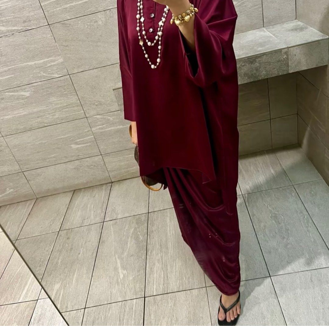 Fateema Kurung in Olive Green, Women's Fashion, Muslimah Fashion, Baju ...