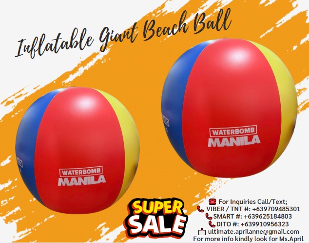 FOR SALE Giant Inflatable Beach Ball 5FT Rainbow Color Ball Huge Beach ...