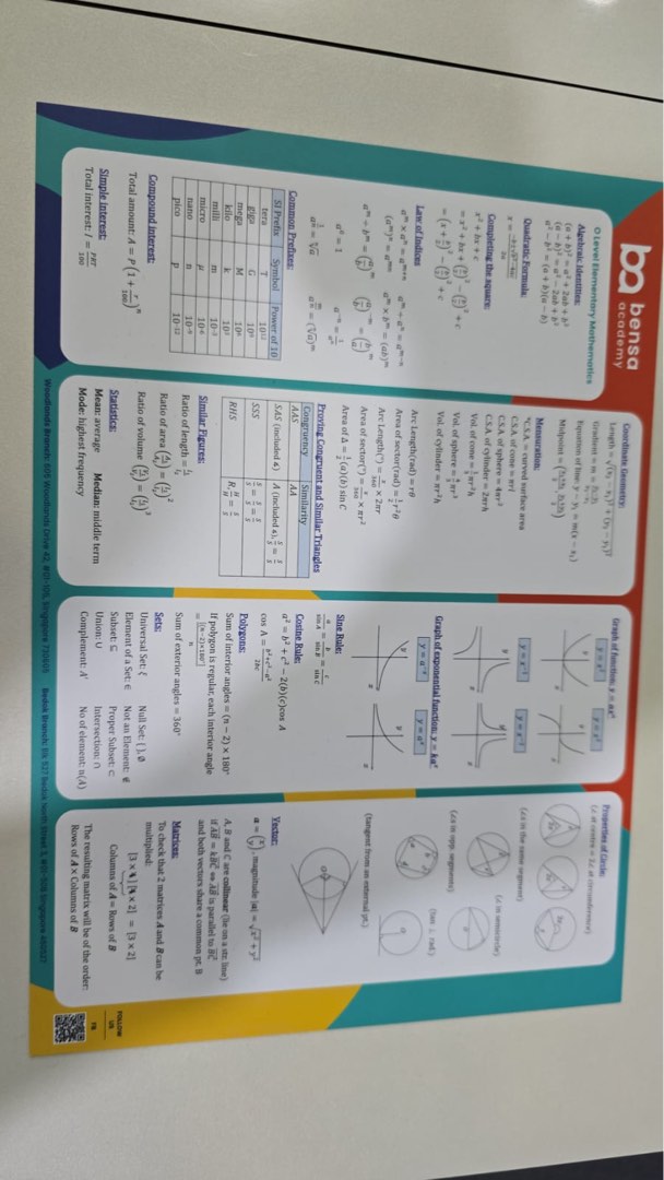 Free exam notes cheat sheet high quality paper, Hobbies & Toys, Books ...