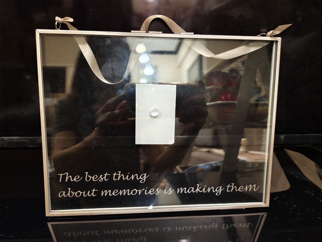 Glass photo frame with wording, Furniture & Home Living, Home Decor ...