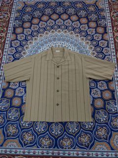 BACK NUMBER OVERSIZED OPEN COLLAR SHIRT, Men's Fashion, Tops & Sets ...