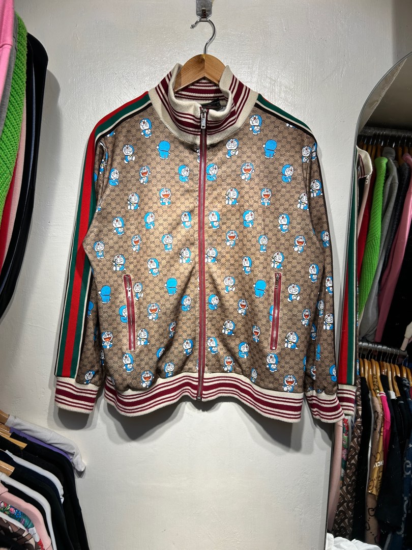 Gucci x Doraemon Monogram Track Jacket., Women's Fashion, Coats ...