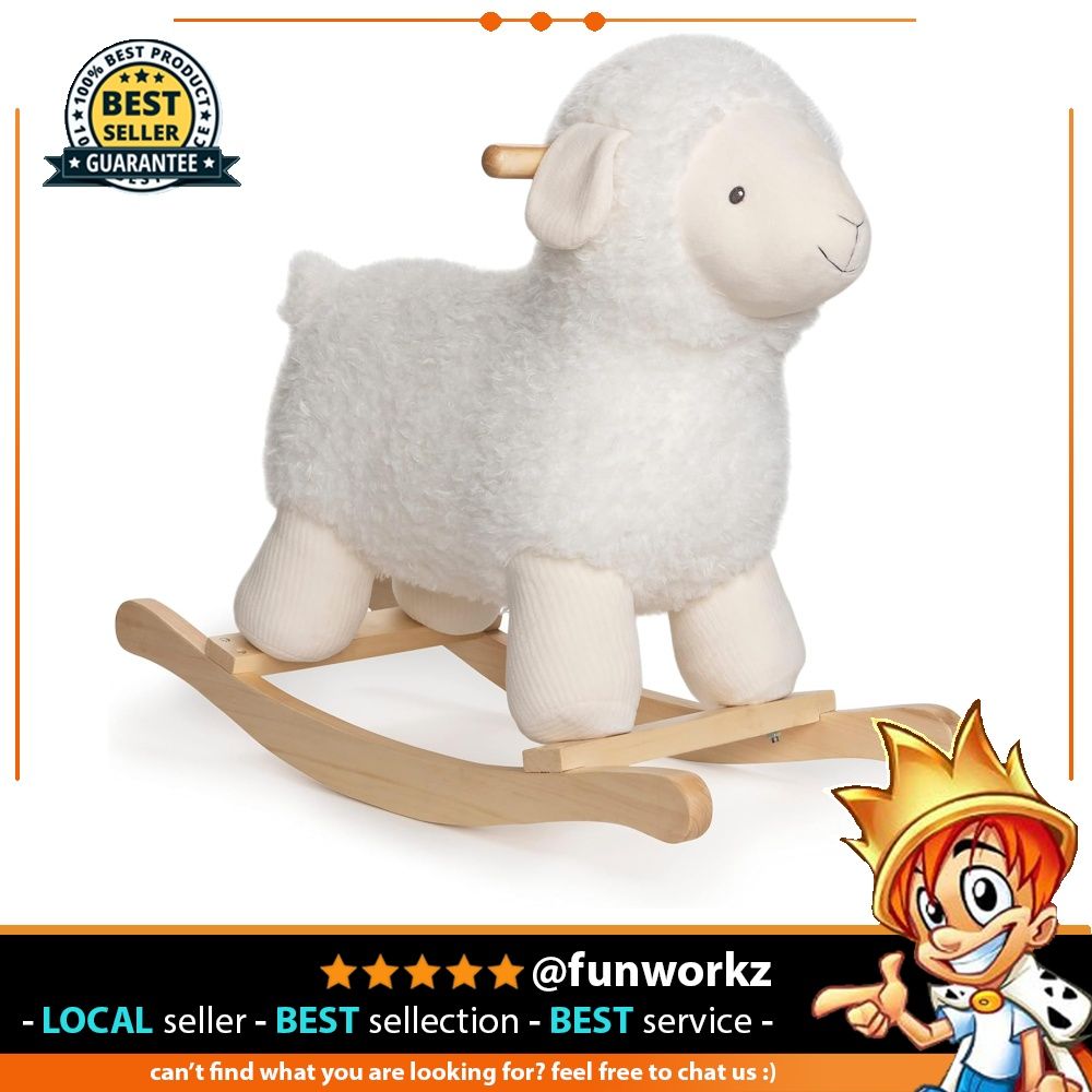 Gund Gotta Getta 6056021 Baby Lamb Rocker with Wooden Base Plush ...