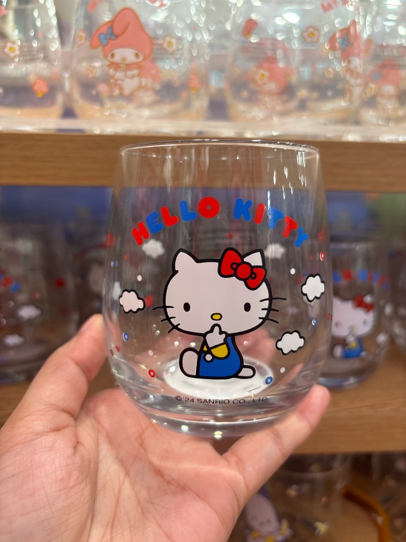 Hello Kitty Drinking Glass, Food & Drinks, Beverages on Carousell
